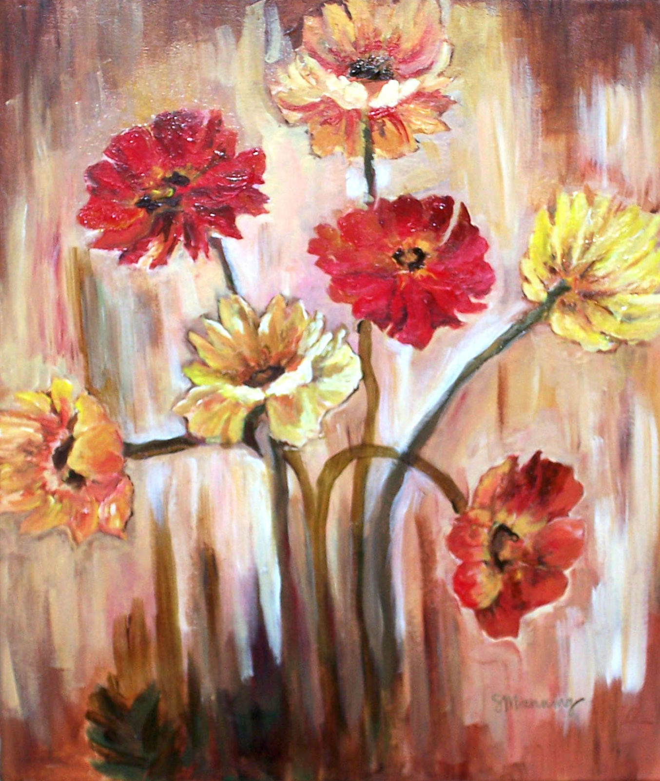 Spring Flowers - acrylic, in Commission Paintings